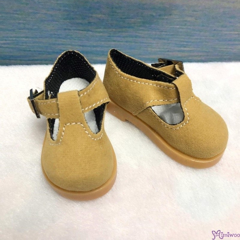 SHM054BRN MSD 1/4 bjd Obitsu 60cm Doll Shoes Velvet Maryjane Brown